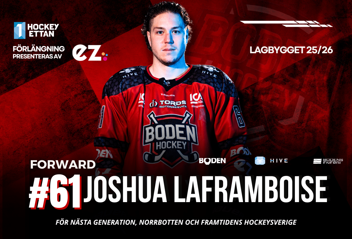 #61 Josh Laframboise förlänger. - Boden Hockey