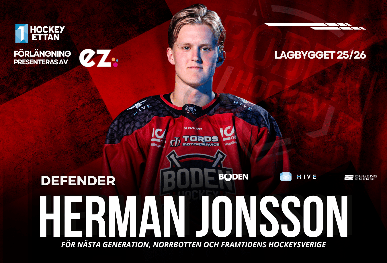 Herman Jonsson förlänger med Boden Hockey - Boden Hockey